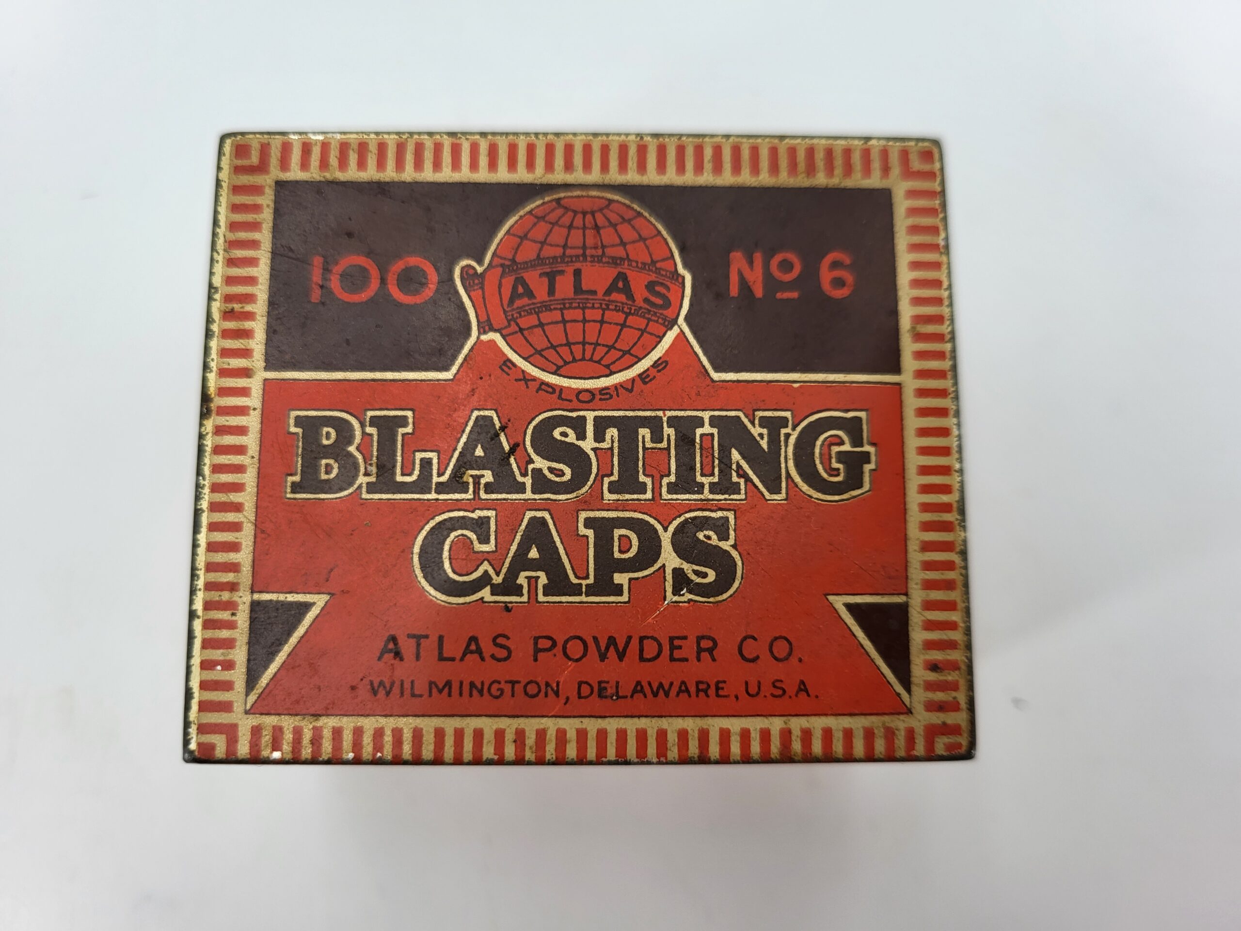 Boite Blasting Cap ATLAS - Militaria du bocage